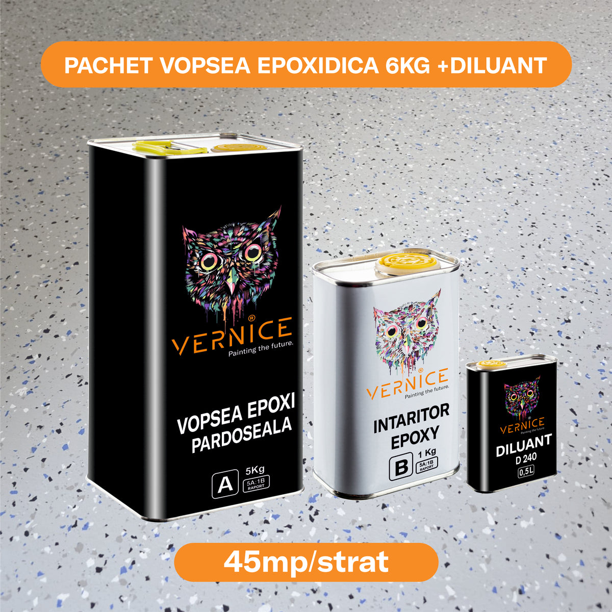 VOPSEA EPOXI PARDOSEALA SEMIMAT ECO 6kg/45mp/strat +SOLVENT 0,5L – VERNICE
